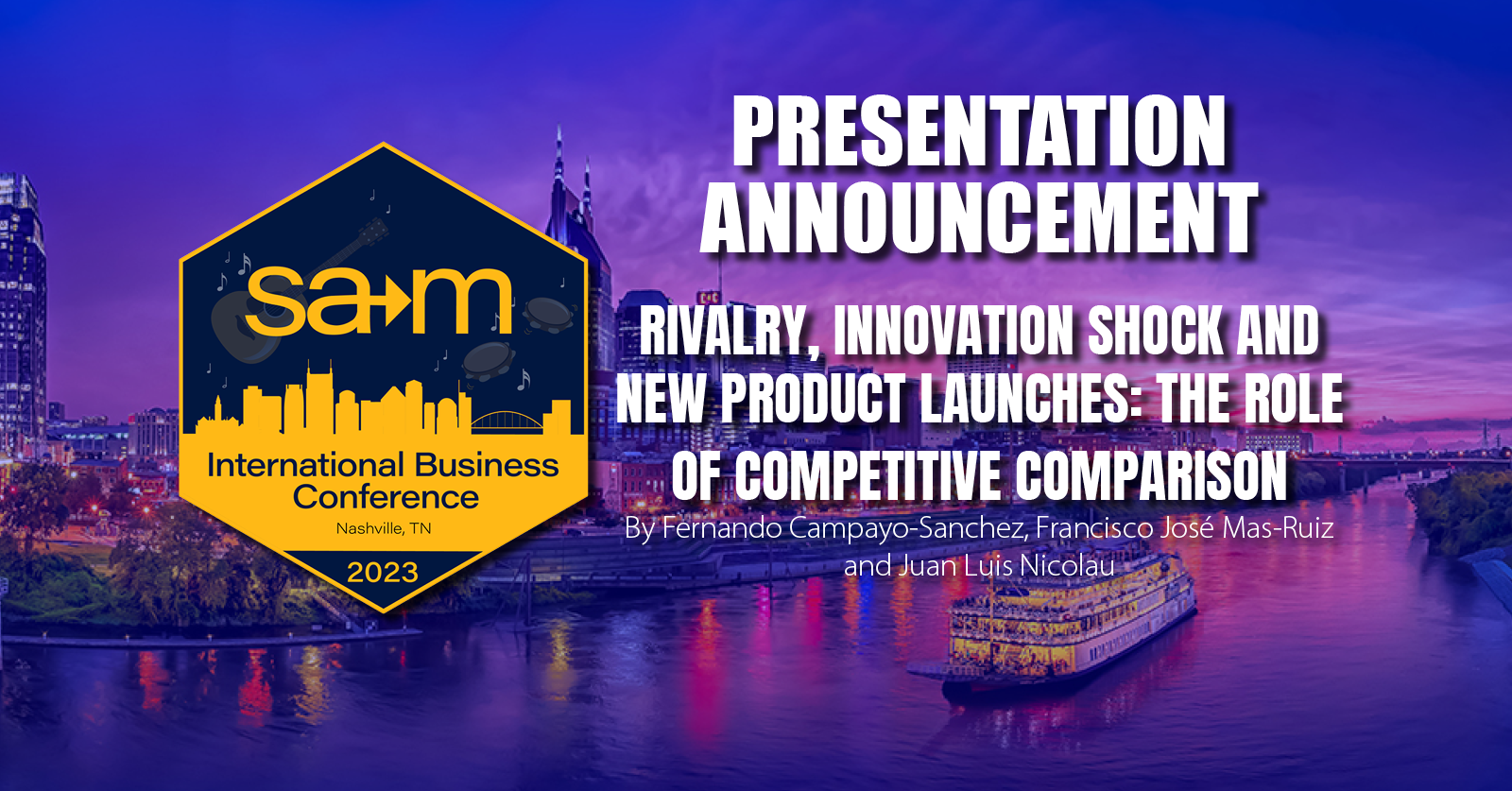 SAMIBC2023 Presentation | Rivalry, Innovation Shock And New Product ...